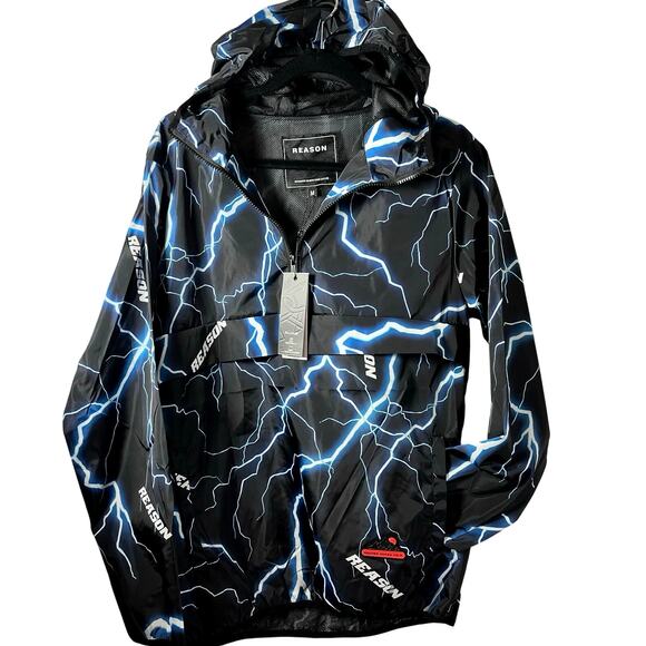 Reason | Jackets & Coats | Nwt Reason Brand Co Lightning Strike Half ...